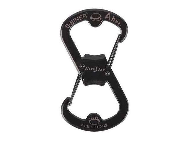 NITE IZE SBO-03-01 S-Biner Key Clip, 1 11/16 in Ring Size, Black ...