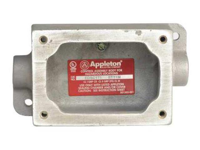 APPLETON ELECTRIC EDSC271 Mounting Body,1Gang,3/4In,Feed-Thru,Iron ...