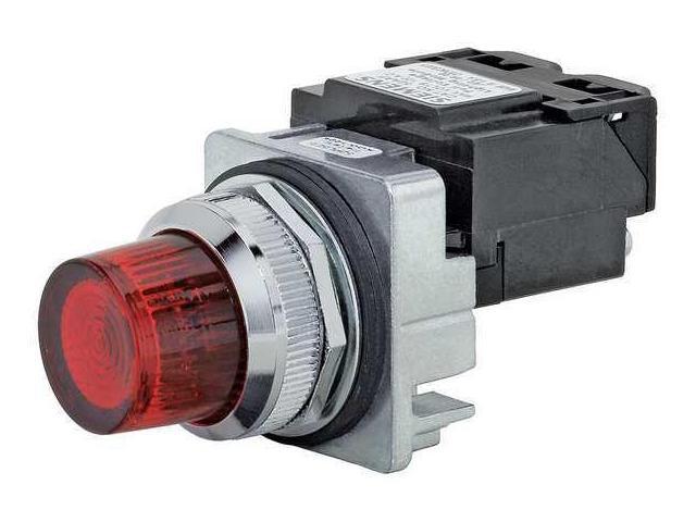 Pilot Light, LED, Full Voltage, Red, 120VAC 52PL5E2XB - Newegg.com