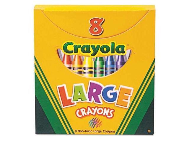 Crayola. 520080 Large Crayons, Tuck Box, 8 Colors/Box - Newegg.com