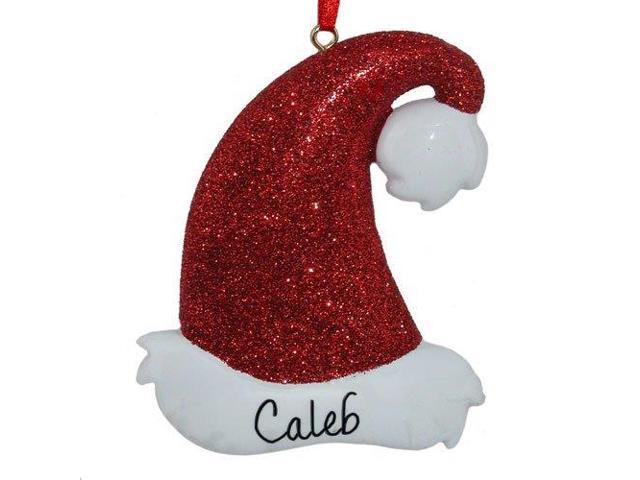Glitter Santa Hat Personalized Christmas Tree Ornament - Newegg.com