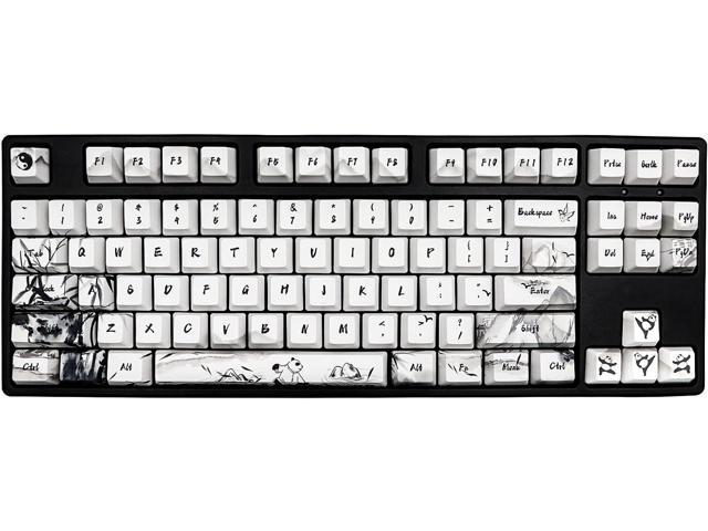 JSJT Custom Keycaps 110 Key Set Ink Panda Keycaps for Full Sized ...
