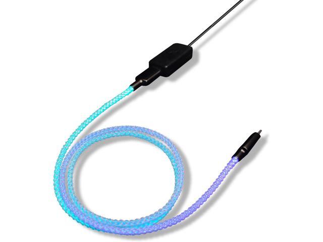Weave Optical Fiber RGB Glow Coiled Keyboard Cable, 3.28 ft (100cm ...