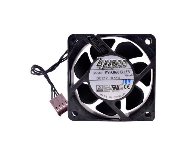 60mm 6025 Zyvpee PVA060G12N -P16-AB 12V 0.55A 4Wires 4 Pins 6cm Chassis ...