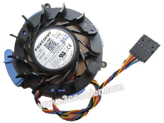 Foxconn PVB060E12M 12V 0.23A 4 Wires 4 Pins Circular cooling fan with a ...