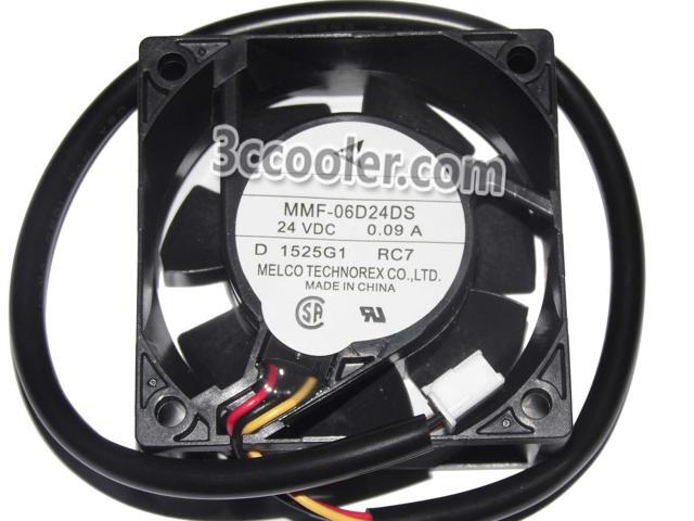 Original Melco 6025 60*25mm MMF-06D24DS RC7 24V 0.09A 3 Wires 3 Pins ...