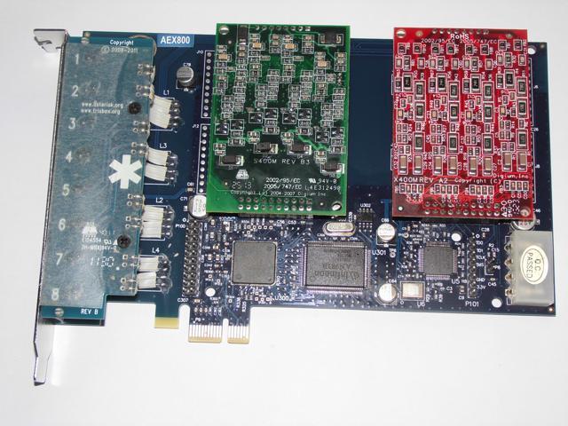 Analog voip Asterisk card AEX800 8 (S400m + X400M) ports pic-E ...