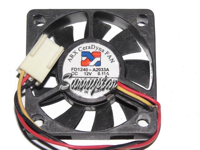 Refurbished: ARX 4010 FD1240-A2033A Square Cooling fan with 12V 0.11A 3 ...