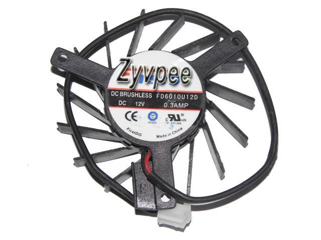 FirstD FD6010U12D 12V 0.3A 2Wire 2 Pins Connector Cooling Fan,VGA Fan ...