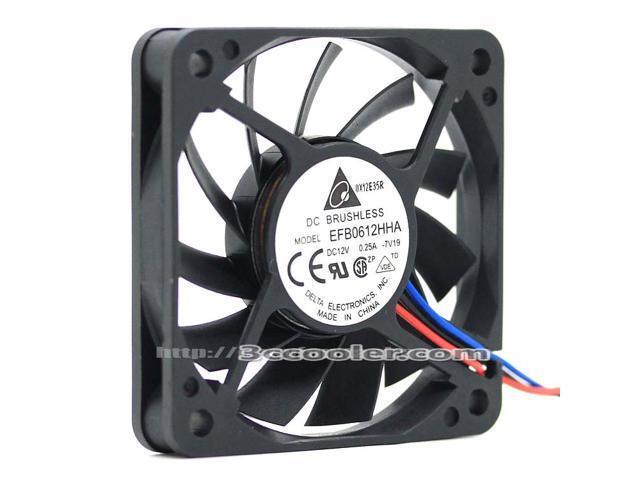 Radiator Cooling Cooler Fan For DELTA EFB0612HHA 6010 6CM 12V 0.25A 60* ...