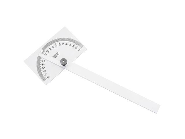Starrett Steel Protractor, Rectangular Head, Yes, 0° to 180°, 6" Length ...