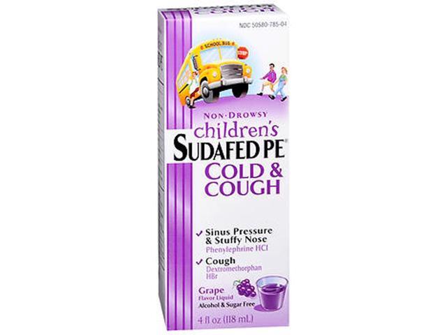 Sudafed PE Children's Cold Cough Liquid Grape - 4 oz - Newegg.com