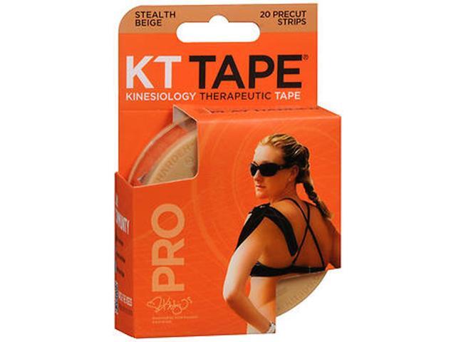 KT Tape Kinesiology Therapeutic Tape Pro Strips Stealth Beige - 20 Strips - Newegg.com