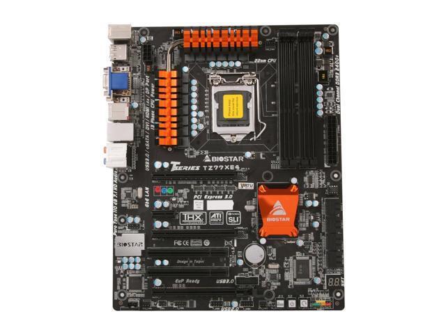 Refurbished: BIOSTAR TZ77XE4 LGA 1155 Intel Z77 HDMI SATA 6Gb/s USB 3.0 ATX Intel Motherboard ...