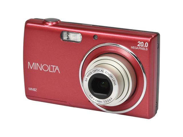 Minolta MN5Z 20MP HD Digital Camera (Red) - Newegg.com