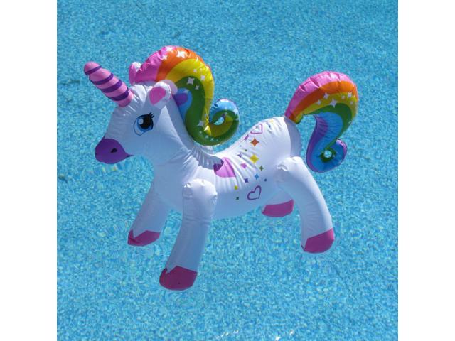 Treasure Gurus Rainbow Unicorn Inflatable Swimming Pool Water Float Kid ...