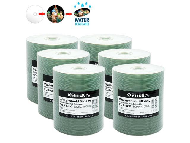 Ritek Pro CD-R 52X 700MB 80Min Professional Grade Watershield Water ...