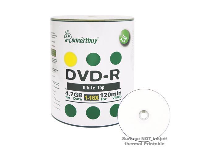 Smartbuy DVD-R 16X 4.7GB 120Min White Top Music Video Data Recordable ...