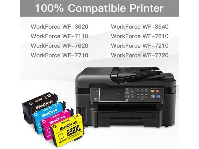 BeOne 252XL 4-Pack Ink Cartridge Replacement for Epson 252 XL T252 ...