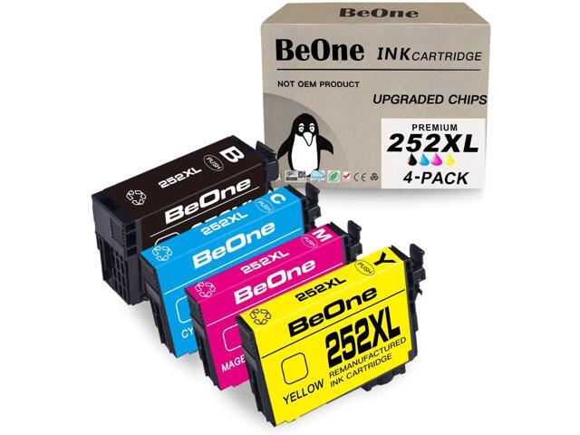 BeOne 252XL 4-Pack Ink Cartridge Replacement for Epson 252 XL T252 ...