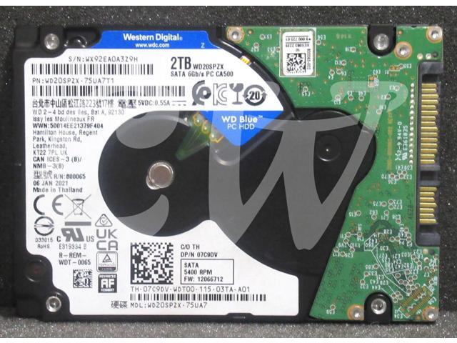 Western Digital WD20SPZX 7C9DV 2TB 5.4K 6Gbps 128MB Cache 2.5"SATA HDD ...