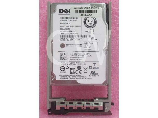 Refurbished: 0T6TWN T6TWN HUC101212CSS600 Dell 1.2TB 10K 6G 64MB 2.5 ...