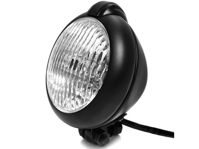 Parts & Accessories Universal Chrome Motorcycle Headlight with Bracket ...