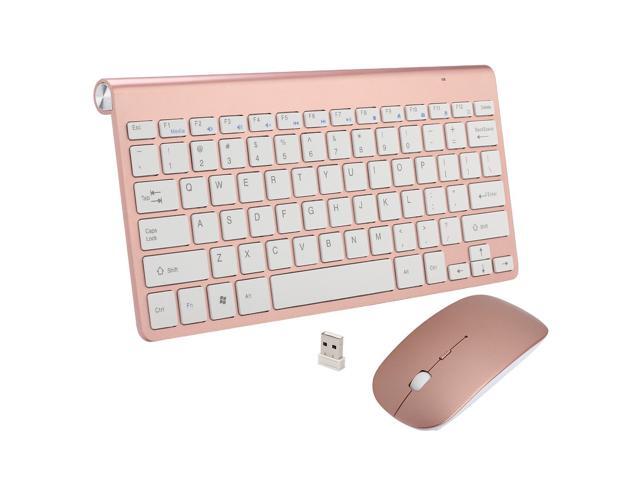 Kuwfi K108 Ultra Thin 2.4G Wireless Keyboard Mouse Combo with USB ...