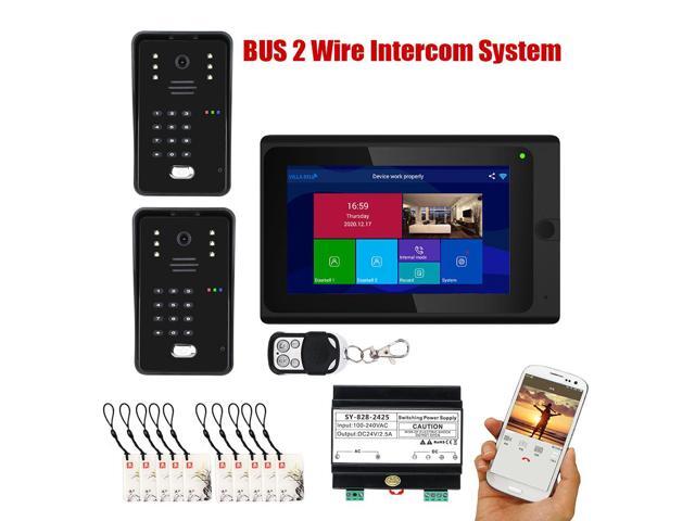 Wireless Wifi 7 Inch Doorbell BUS 2 Wire RFID Video Door Phone Intercom ...