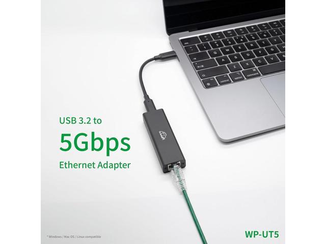 visiPower USB 3.2 to 5GbE Ethernet Adapter Hyper Fast 5Gbps Networking ...