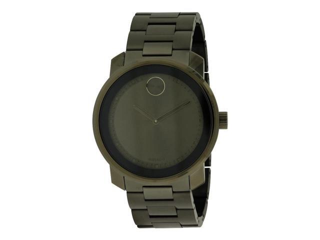 Movado Bold Mens Grey ION Plated Stainless Steel Band Swiss Quartz ...
