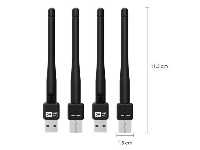 Wavlink AC600 USB Wireless Adapter, 600Mbps Dual Band WiFi Dongle, 802 ...