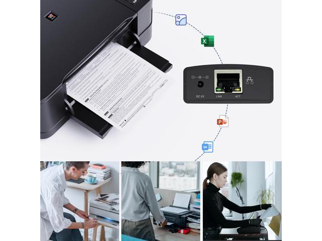 Wavlink USB2.0 Network Print Server, LAN Print Share Server for USB ...
