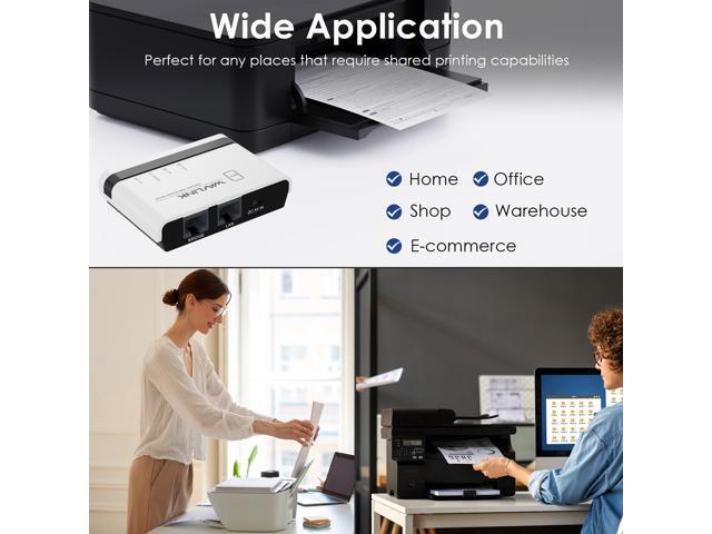 WAVLINK USB Wireless Print Server, WiFi Print Server with 10/100Mbps ...