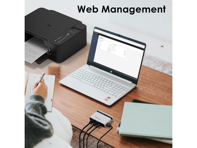 WAVLINK USB Wireless Print Server, WiFi Print Server with 10/100Mbps ...