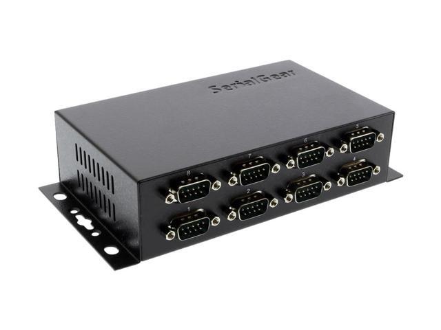 SerialGear Industrial 8-Port DB-9 RS232 to USB Adapter Isolation Surge ...