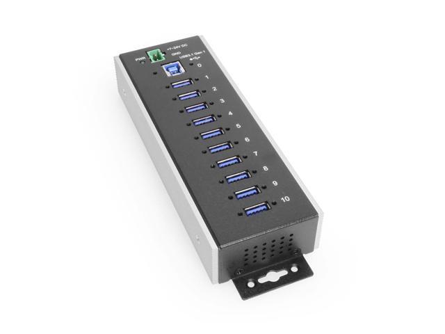 Coolgear 10 Port USB 3.2 Gen 1 Industrial Wide Temp. Range Hub - Newegg.com