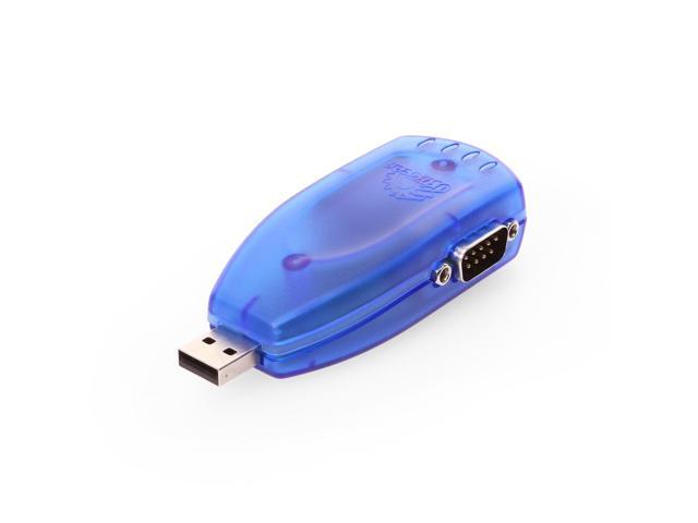 USBGear Dual Port DB-9 USB Serial Ultra MINI Adapter with Cable RS-232 ...