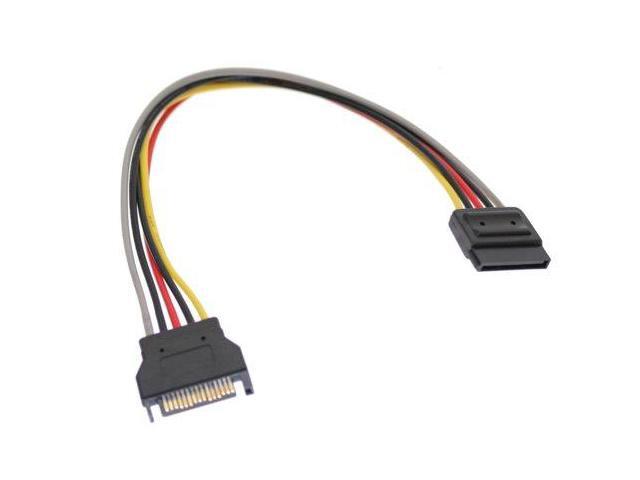 8 SATA 15-Pin Male to Female Power Extension Cable 15-F to 15-M ...