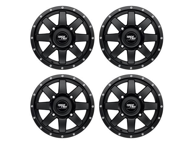 RockTrix RT106 14x7 4x110 14 inch Wheels for ATV UTV SxS IRS, 4/110 ...