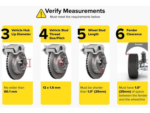 StanceMagic - 1 inch (25mm) Wheel Adapters Converts 4x100 to 4x114.3 ...