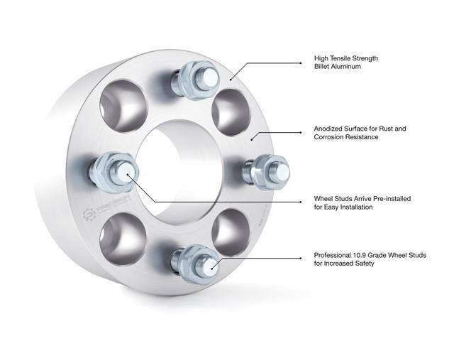2 inch Golf Cart Wheel Spacers (4x4 Bolt Pattern, 62mm Bore, 1/2x20 ...