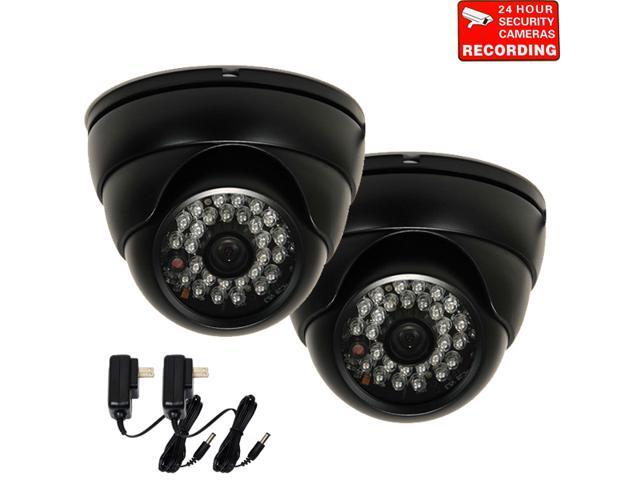 VideoSecu 2 Outdoor Weatherproof Vandal Proof Security Camera Wide ...
