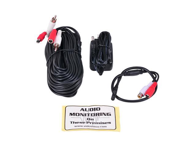 VideoSecu High Sensitive Security Audio Monitoring Recording Pre-amp ...