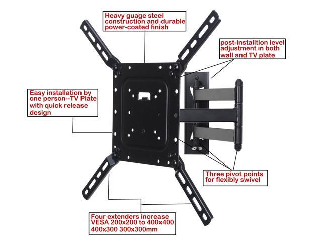 VideoSecu Full Motion Tilt Swivel TV Wall Mount for 22-50" LCD LED ...