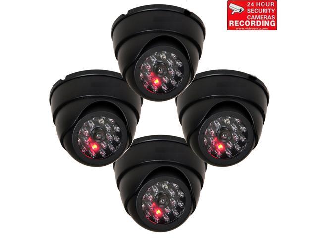 VideoSecu 4 Packs of Dummy Dome Surveillance Camera Fake Infrared IR ...