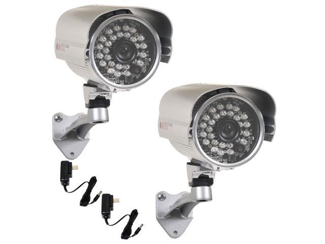 VideoSecu 2 Pack Bullet Outdoor IR Day Night Vision Security Camera ...