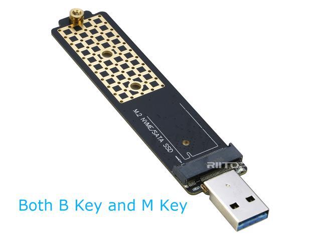 NVMe to USB Adapter, RIITOP M.2 SSD to USB 3.1 Type-A Reader Compatible ...