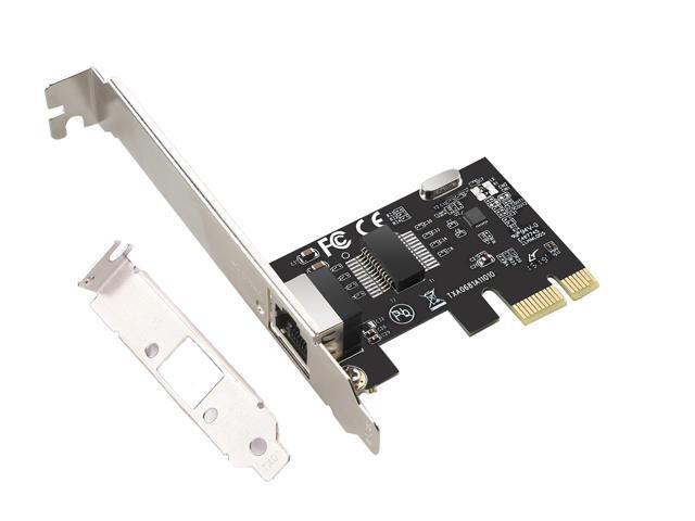 Network Adapter Card 10/100/1000Mbps PCI-e Express x1 Gigabit Ethernet ...