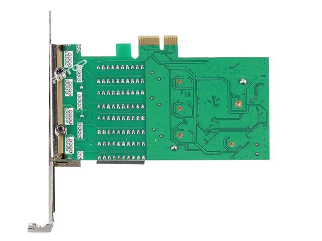4 Port Gigabit Ethernet PCIe PCI-e x1 Network Interface Card (NIC) 10 ...